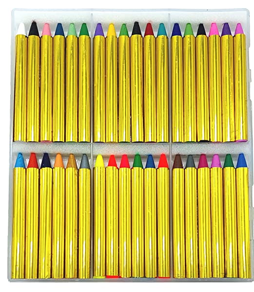 Kids Face & Body Painting Crayons. Pack of 36 fun colours.