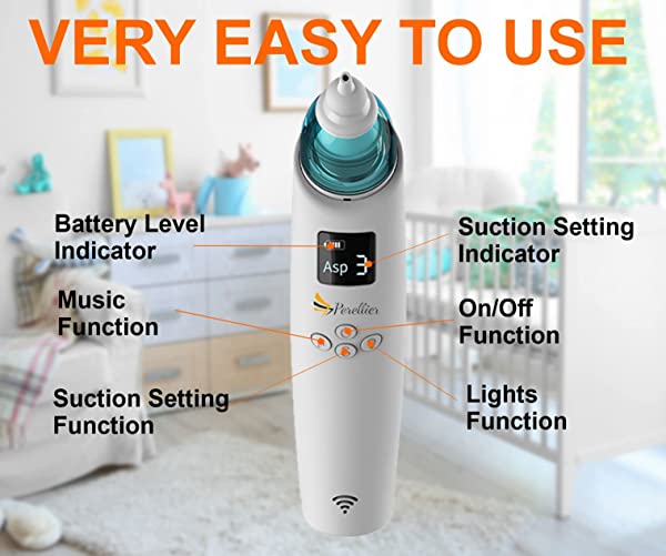 Baby Nasal Aspirator, electronic Nose Suction to remove Snot and Mucus ...